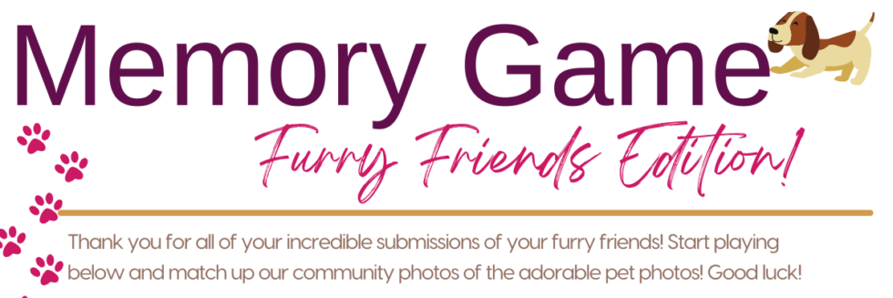 Furry Friends Memory Game • Steamy Kitchen Recipes