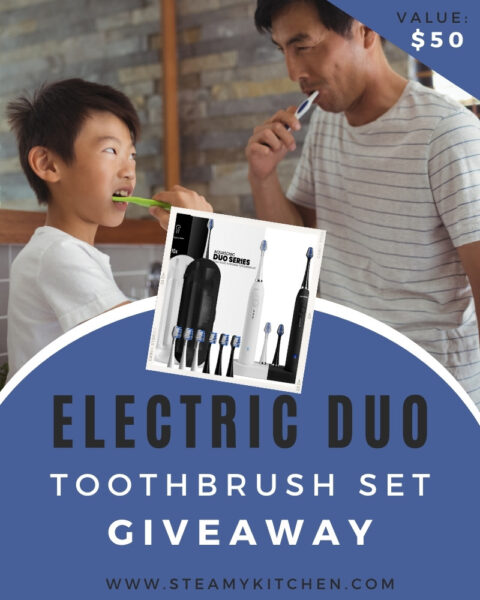 Electric Duo Toothbrush Set Giveaway • Steamy Kitchen Recipes