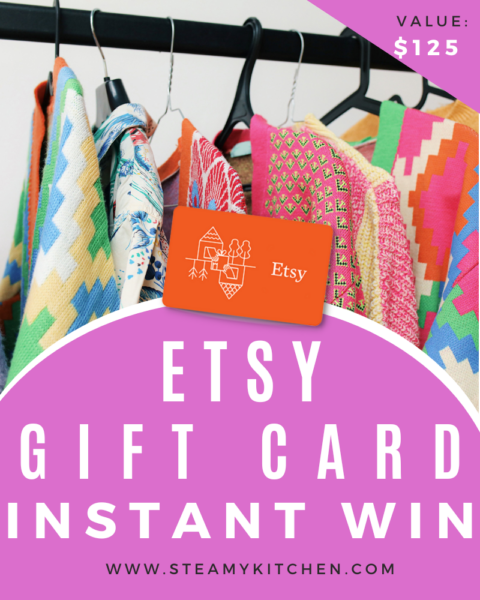 Etsy Gift Card Instant Win • Steamy Kitchen Recipes