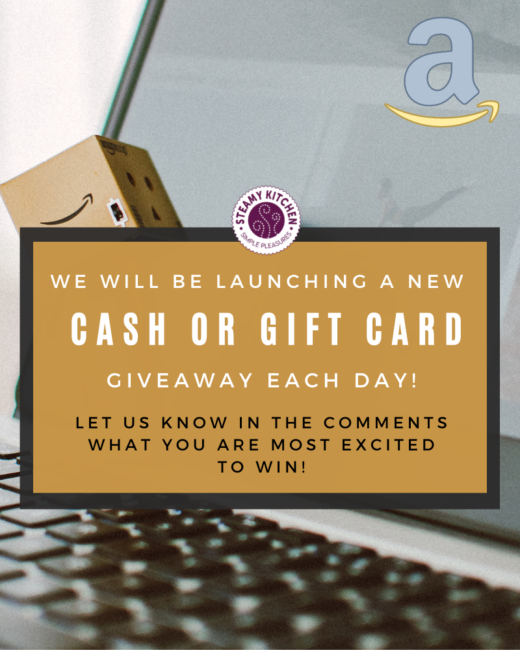 DAY 3: $100 Amazon Gift Card Giveaway • Steamy Kitchen Recipes Giveaways