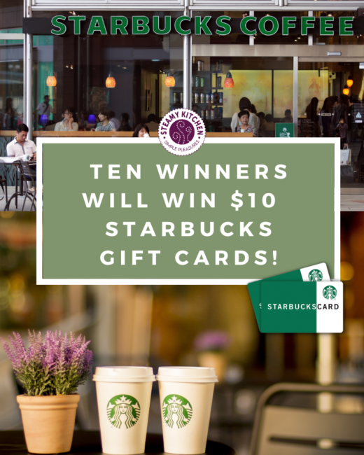 Spring Starbucks Instant Win • Steamy Kitchen Recipes Giveaways
