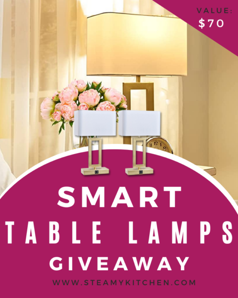 Set of 2 Smart Table Lamps Giveaway • Steamy Kitchen Recipes