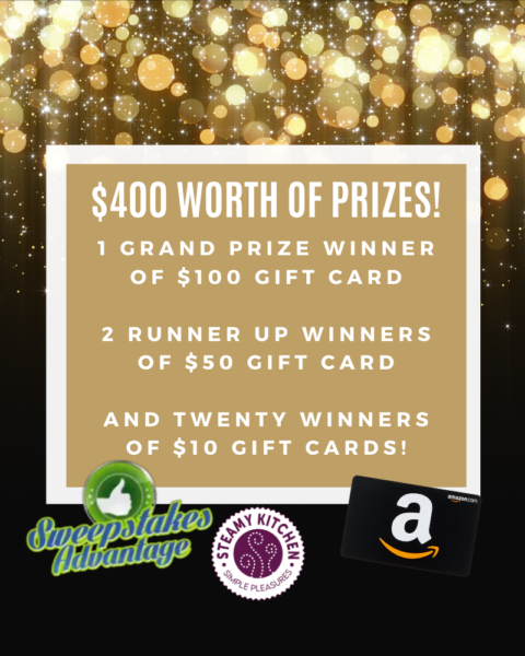 Sweepstakes Advantage x Steamy Kitchen $400 Amazon Gift Card Instant ...
