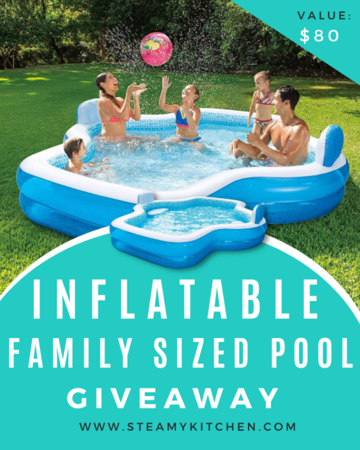 Inflatable Family Sized Pool Giveaway • Steamy Kitchen Recipes Giveaways