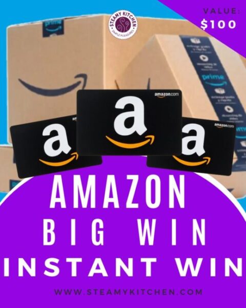 Amazon Big Win Instant Win • Steamy Kitchen Recipes