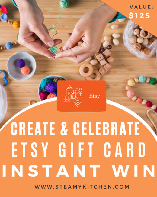 Create & Celebrate Etsy Gift Card Instant Win • Steamy Kitchen Recipes ...