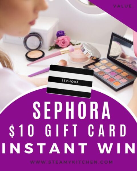 Sephora Gift Card Instant Win • Steamy Kitchen Recipes
