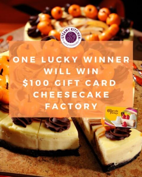 Cheesecake Factory $100 Gift Card Giveaway • Steamy Kitchen Recipes ...