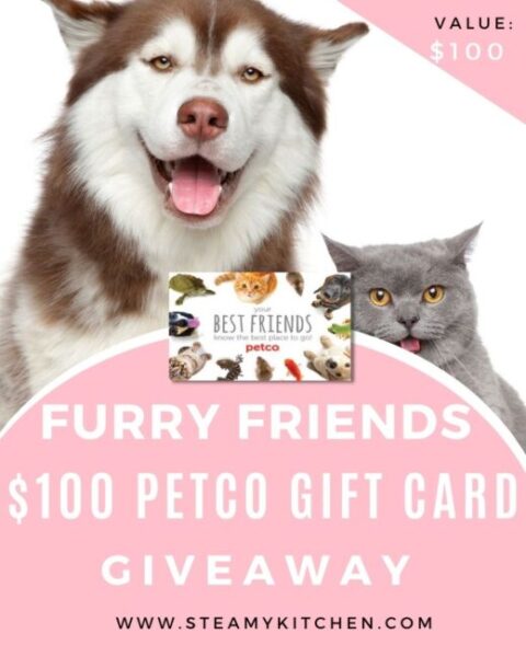 Furry Friends Petco $100 Gift Card Giveaway • Steamy Kitchen Recipes