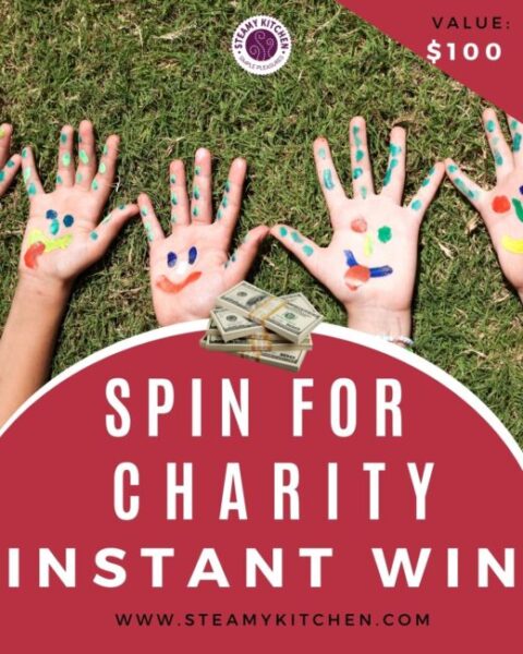 Spin For Charity Instant Win • Steamy Kitchen Recipes Giveaways