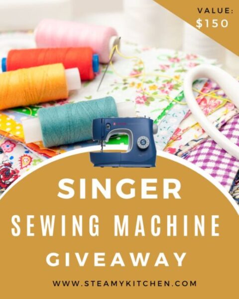 Singer Sewing Machine Giveaway • Steamy Kitchen Recipes Giveaways