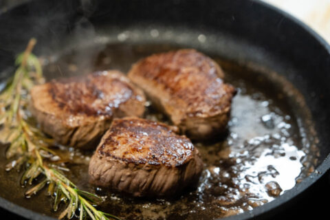 From Stove to Oven: How to Cook a Perfect Pan Seared Steak • Steamy ...