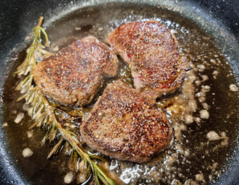 From Stove to Oven: How to Cook a Perfect Pan Seared Steak • Steamy ...