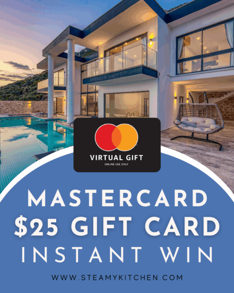 $25 Mastercard Gift Card Instant Win • Steamy Kitchen Recipes