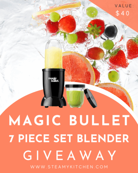 Magic Bullet 7 Piece Set Blender Giveaway • Steamy Kitchen Recipes