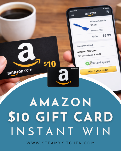 $10 Amazon Gift Card Flash Instant Win • Steamy Kitchen Recipes
